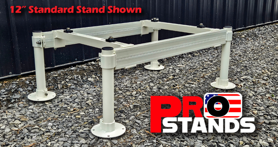 Aluminum Mini Split Stand - 12 Inch Tall Powder Coated — Pro Stands